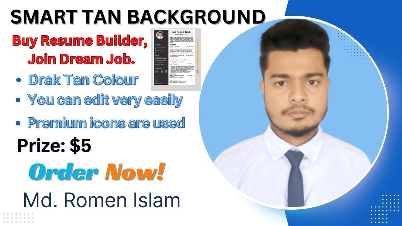 Smart Tan Background Resume Format/Template.. 04 Categories Prize : $5 ...