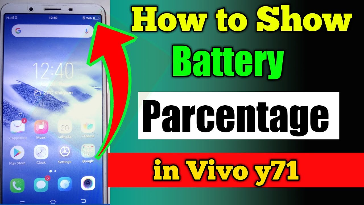 Vivo y71 battery percentage | how to show battery percentage in Vivo ...