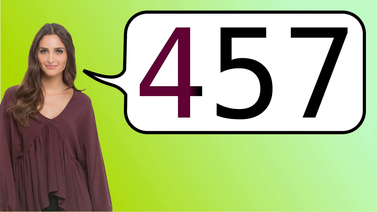 How to say '457' in French? - YouTube