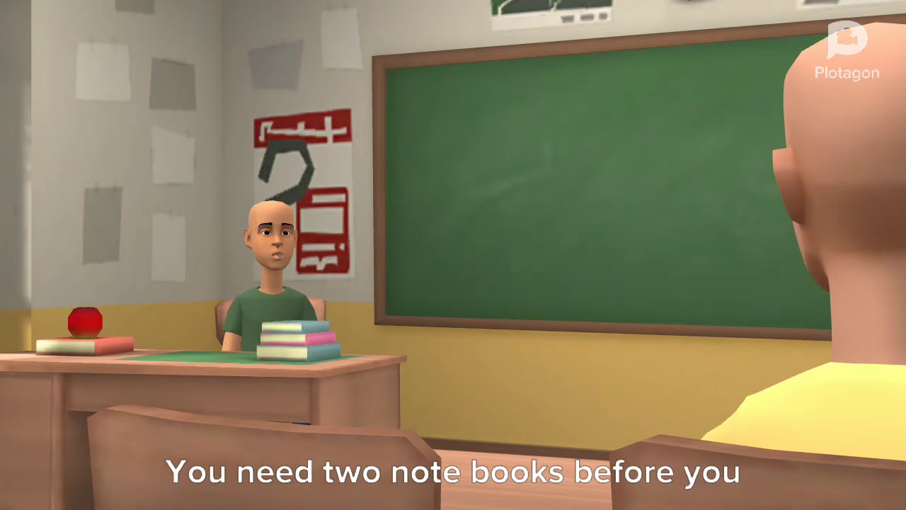 Caillou plays Baldis basics/ loses - YouTube