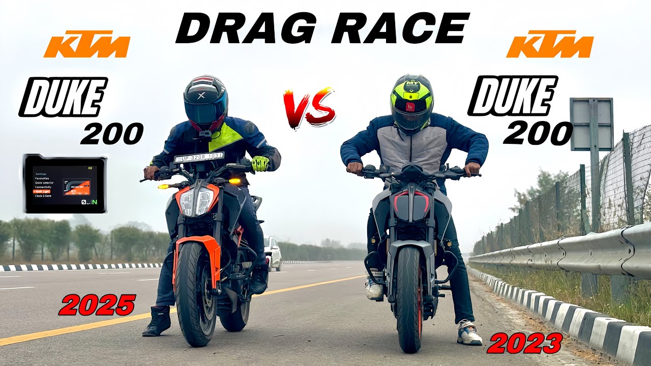 ktm duke 200 2025 vs ktm duke 200 2023 | drag race | shocking results 😱 ...