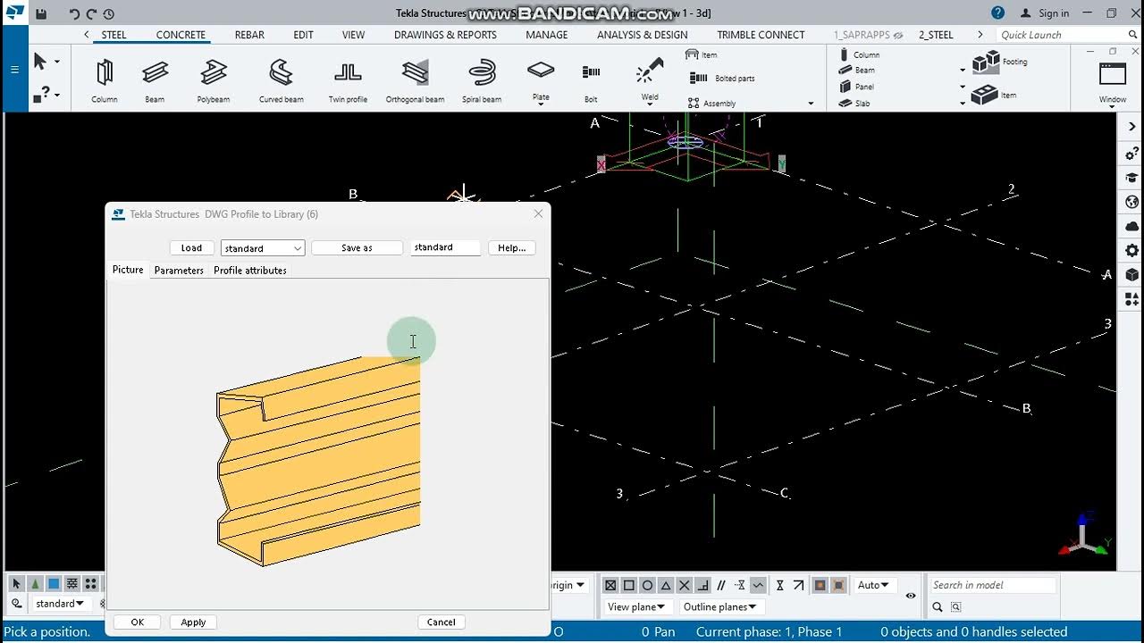 How to create DWG profiles in Tekla Structures. - YouTube