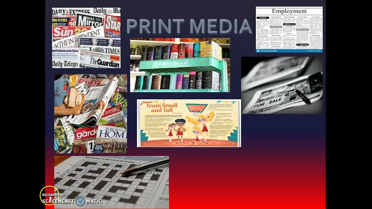 The role of media-evolution to modern- electronic media print media ...