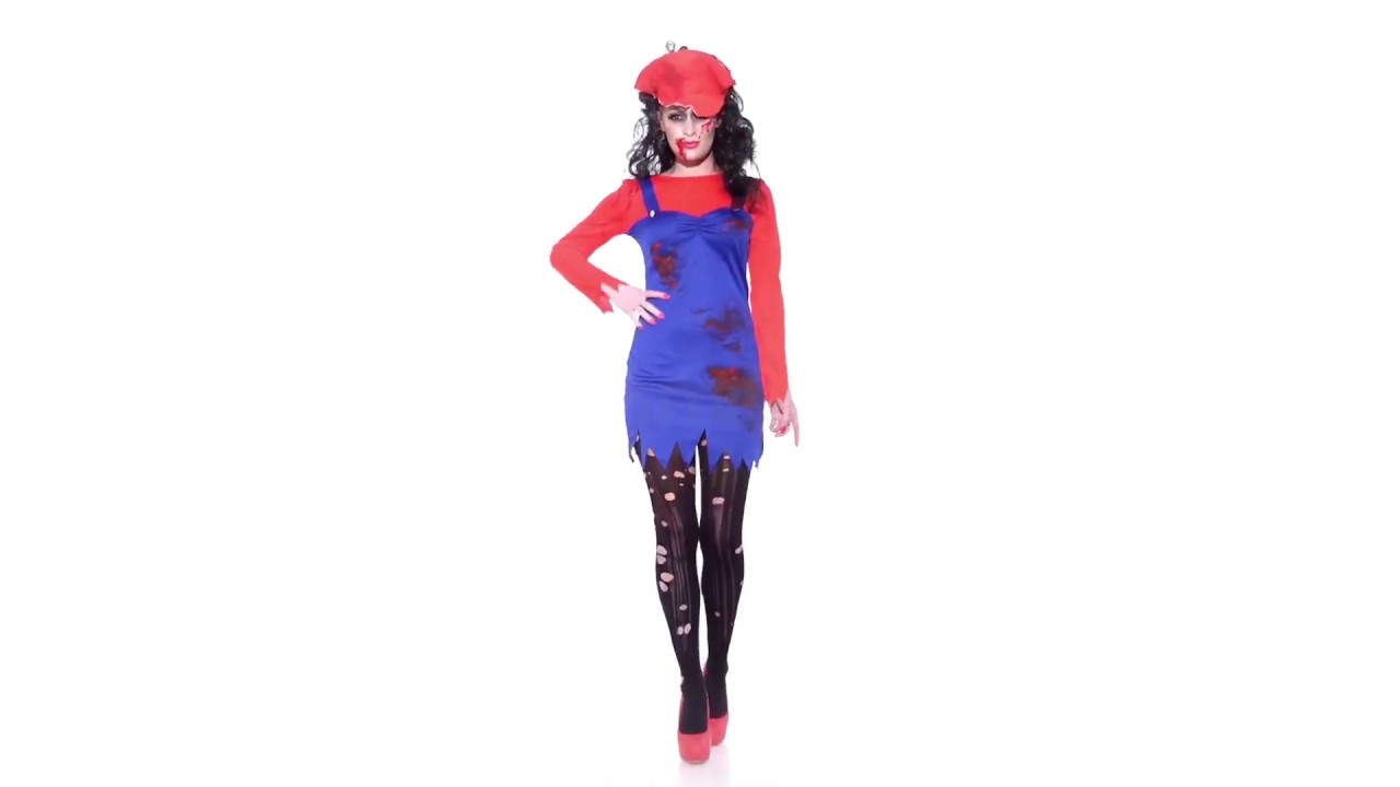 Zombie Women's Plumber Costume by Smiffys - YouTube
