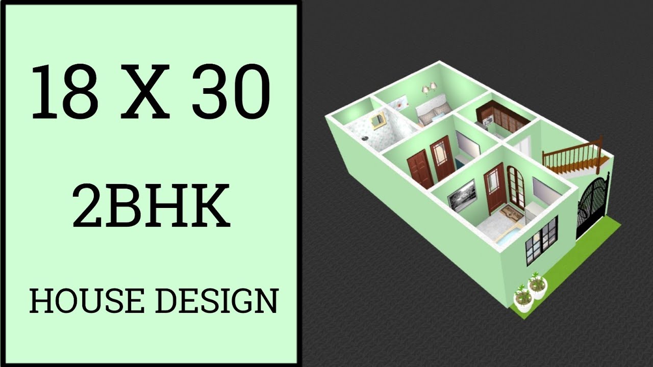 18 x 30 Ghar Ka Naksha ll 540 Sqft House Plan ll 18 x 30 House Design ...