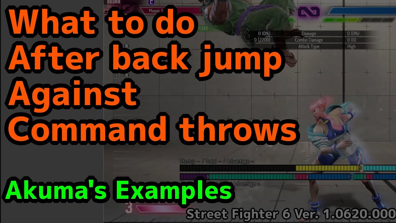 What to do after back jump against command throws. Akuma's examples ...
