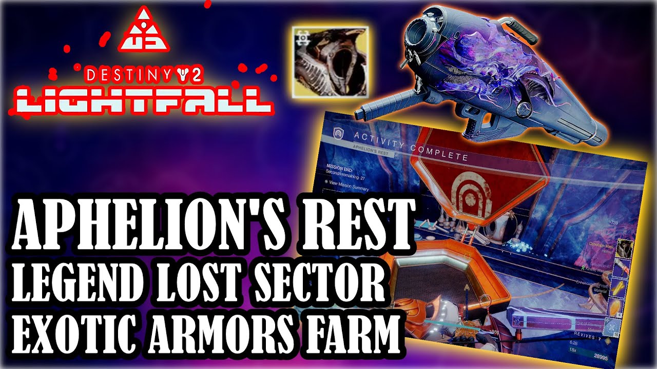 [DESTINY 2] APHELION'S Rest Legend Lost Sector Exotic Armors & World ...