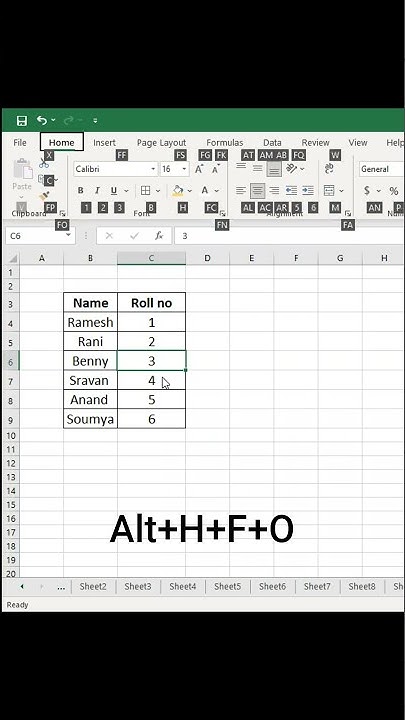 Sorting Short cut key In MS Excel Telugu | MS Excel in Telugu - YouTube