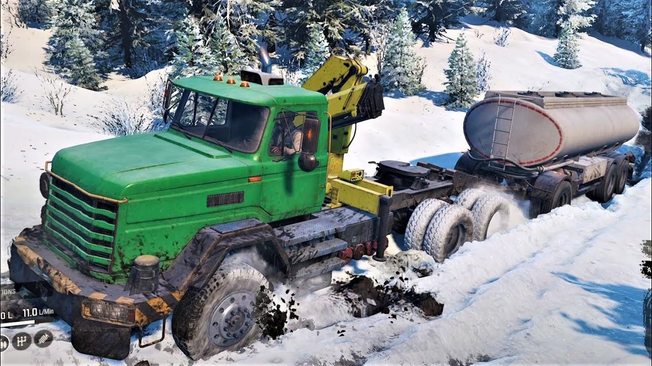 SnowRunner PC Gameplay Walkthrough #7 - ALASKA OIL TANK DELIVERY - YouTube