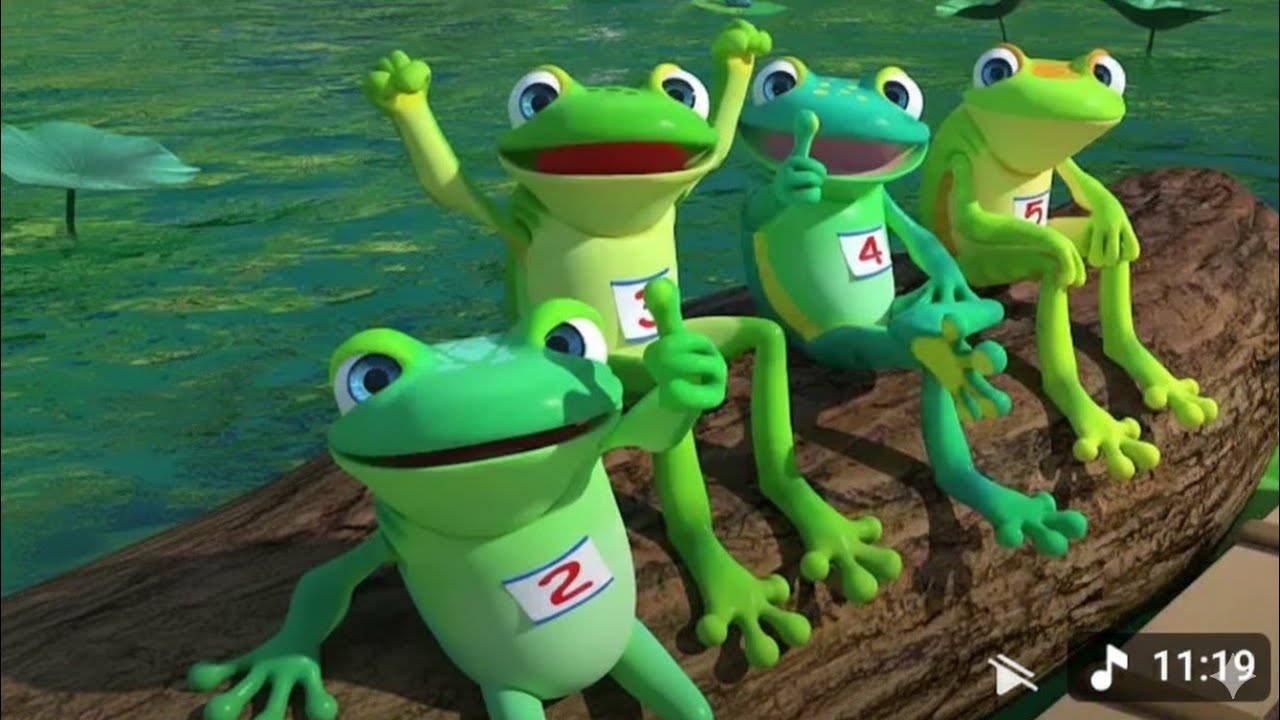 "Hop Along with FUN! 🎵 Five Little Frogs - Catchy Nursery Rhyme for ...
