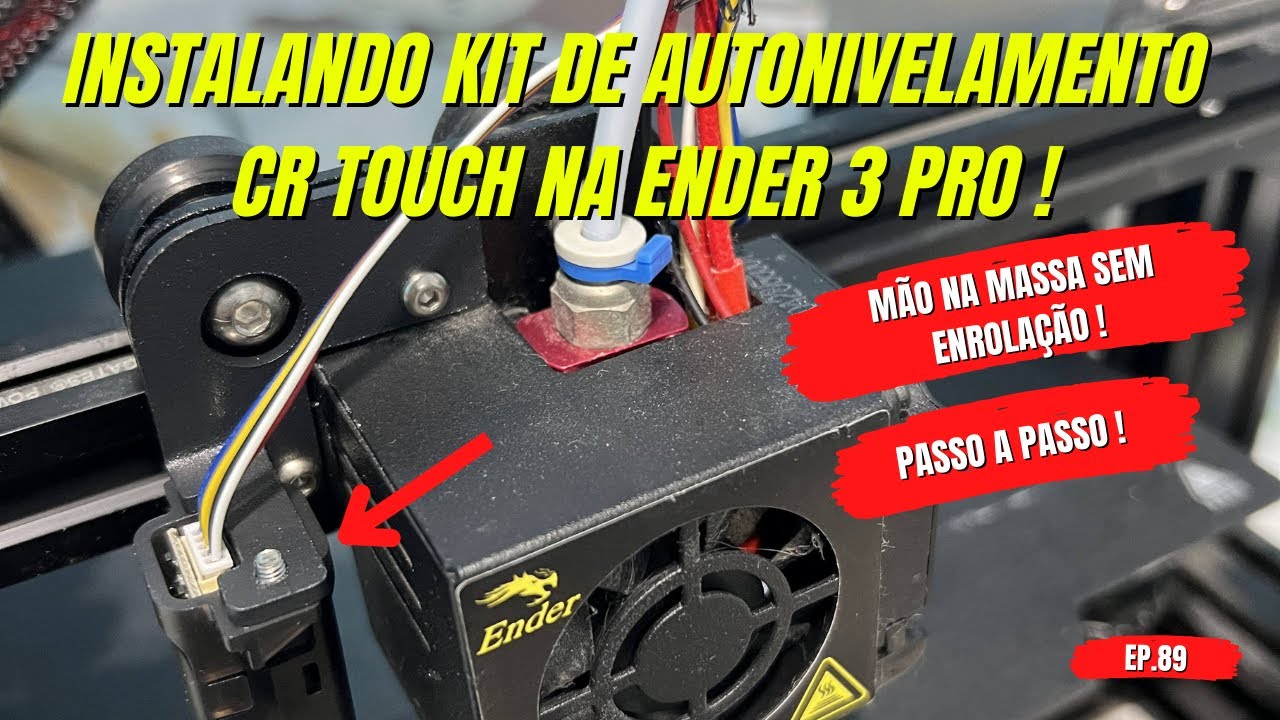 INSTALAÇÃO DO KIT CREALITY CR TOUCH DE AUTONIVELAMENTO NA IMPRESSORA 3D ...