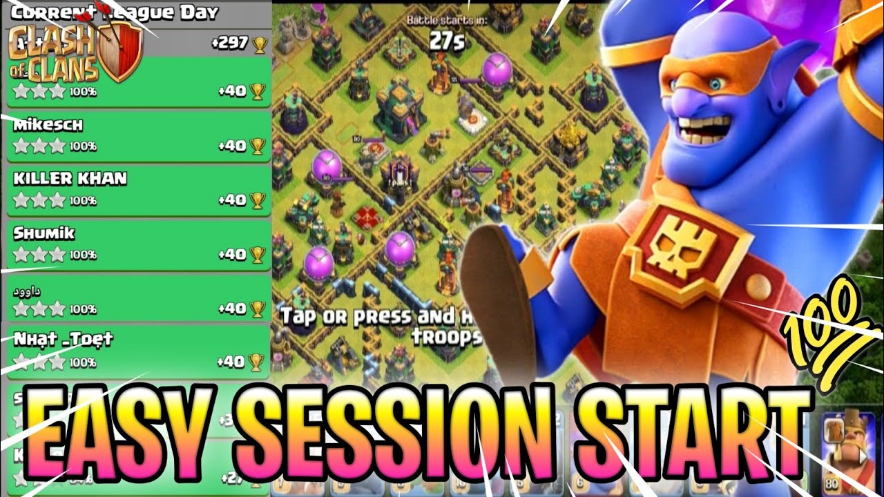 Coc Super Bowler Attack Strategy - easy session start ( TH 14 Attack ...