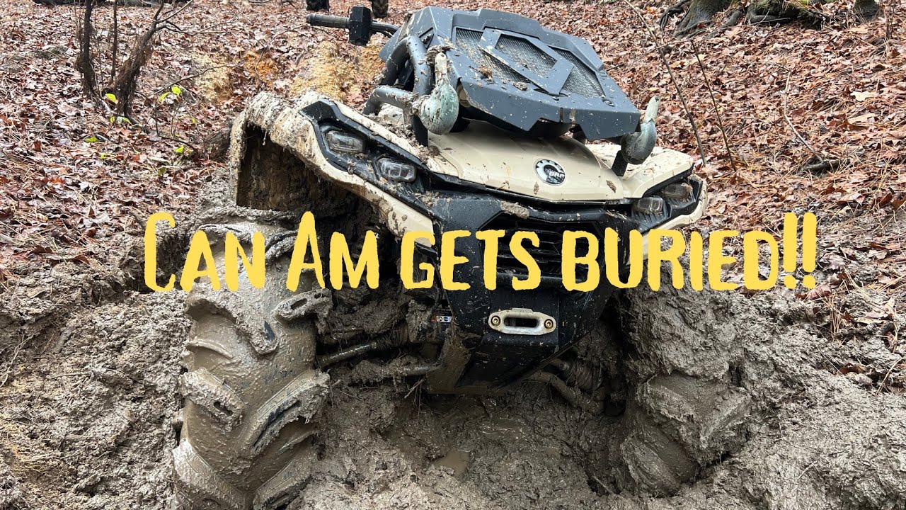 Can Am outlander, Polaris highlifter, and Honda foreman mudding! - YouTube