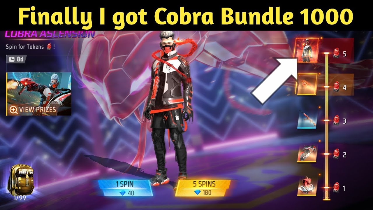 I GOT COBRA BUNDLE IN FREE FIRE 😍 | Cobra Bundle Return Spin - YouTube