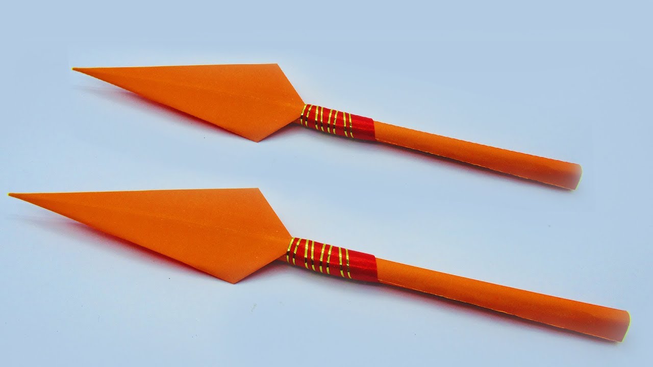 Paper Origami - How to Make Diy Ninja Spear Out of Paper Easy Tutorial ...