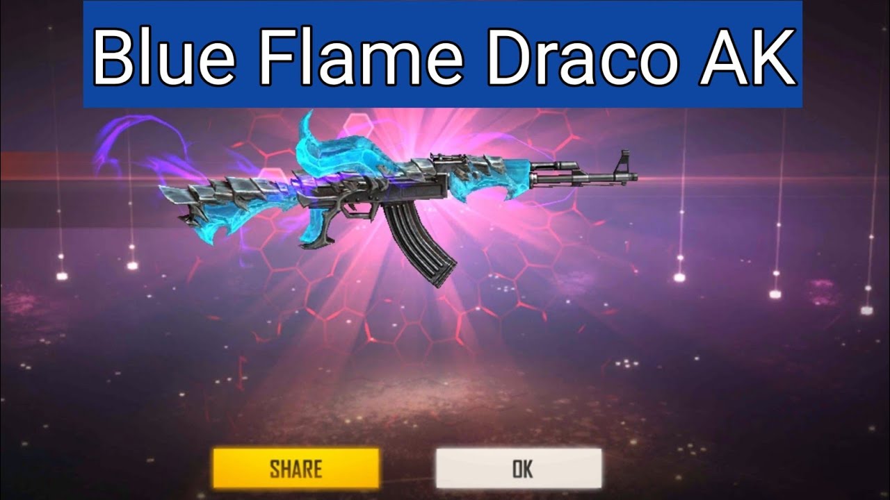 Free fire Blue Flame Draco AK - YouTube