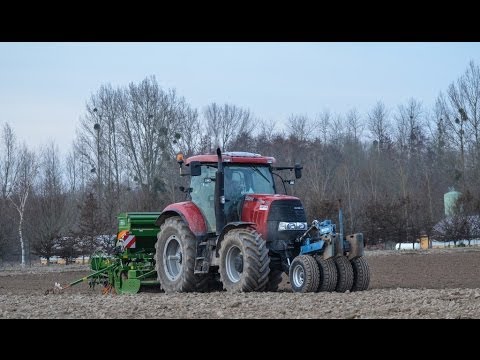 Case iH Puma 140 seeding Barley - YouTube