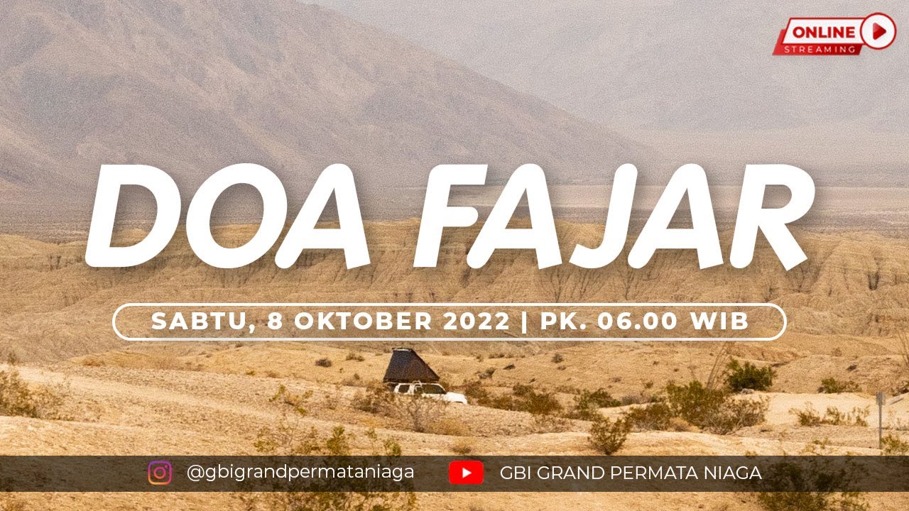 Doa Fajar 8 OKtober 2022 "Apa Yang Dipakai Tuhan Untuk Mengukur KIta ...