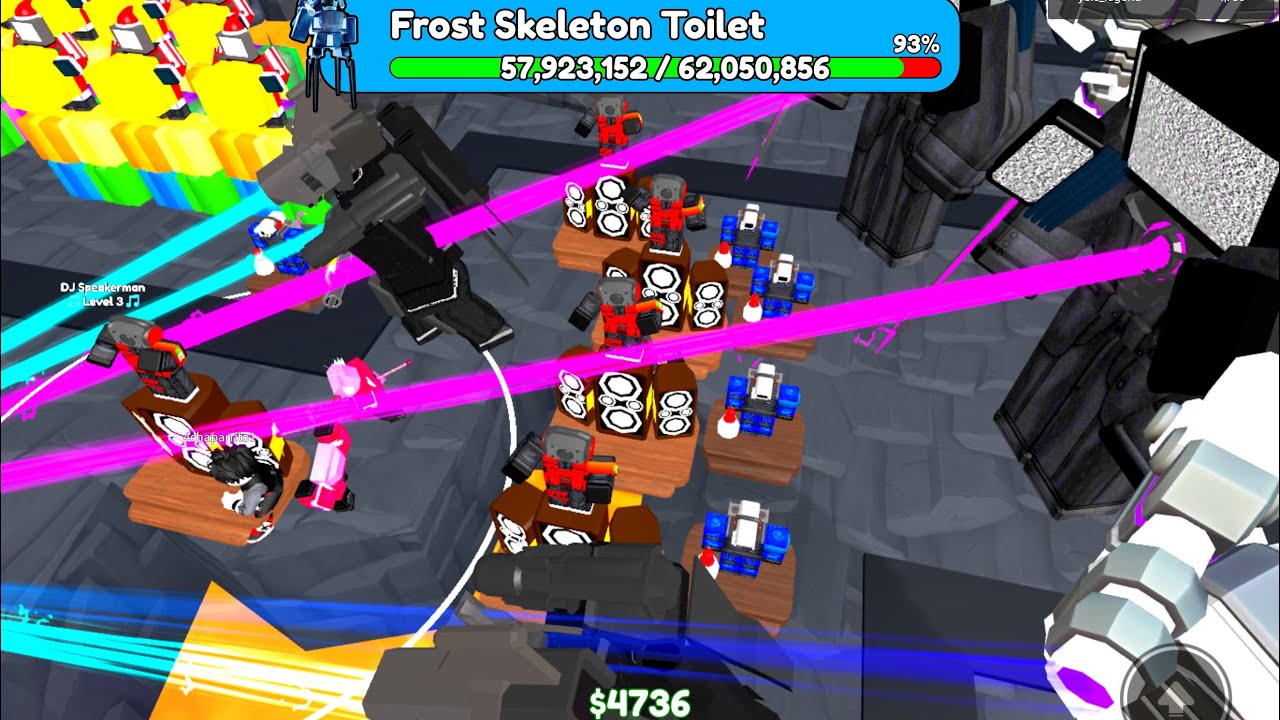 Playing with fans in toilet tower defense - YouTube