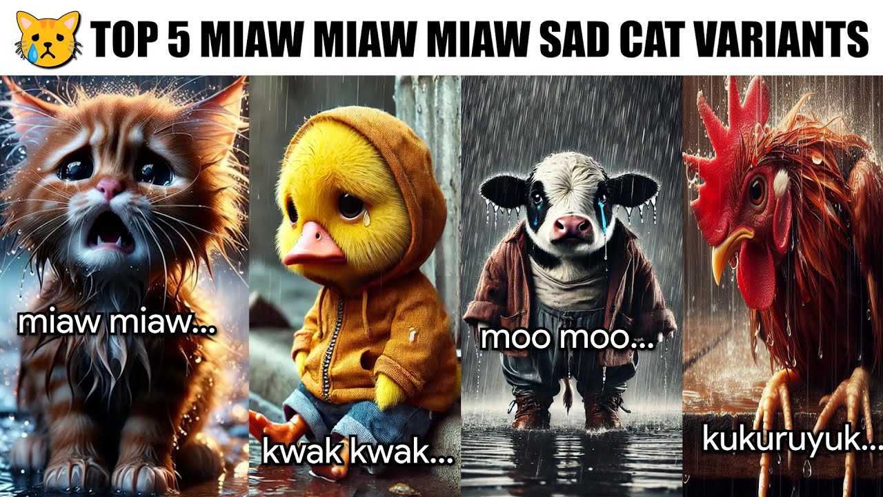 Top 5 Miaw Miaw Miaw Sad Cat Variants... - YouTube