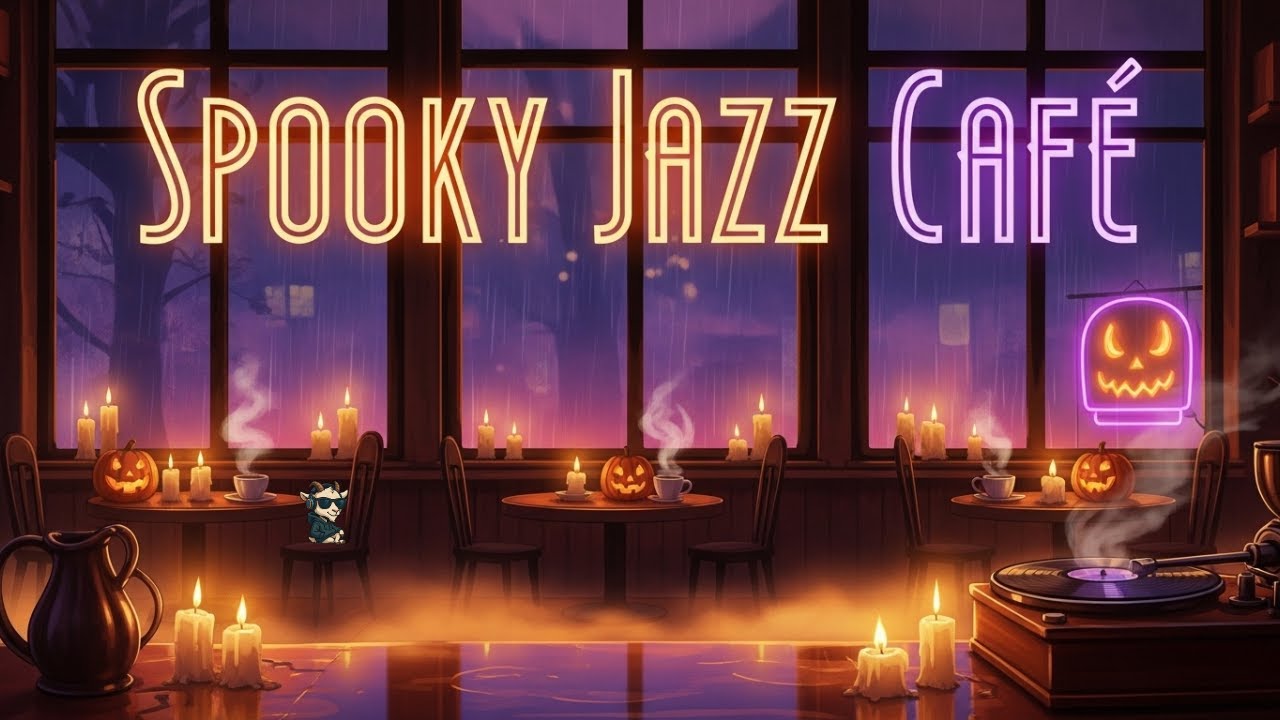 Spooky Jazz Café ☕ | Halloween Lo-Fi Jazz & Autumn Coffee Shop Ambience ...