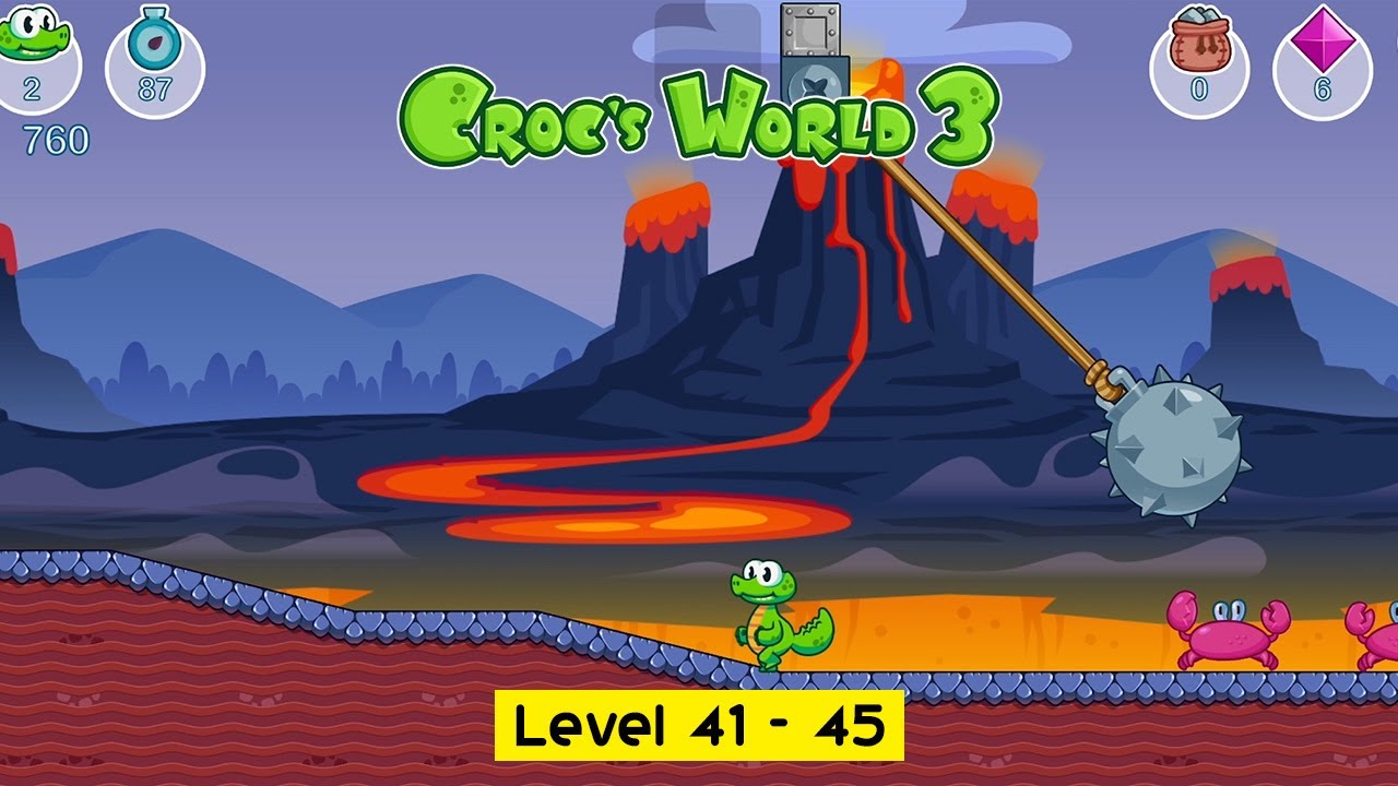 Gameplay of Croc's World 3: Levels 41 through 44 on PC - YouTube