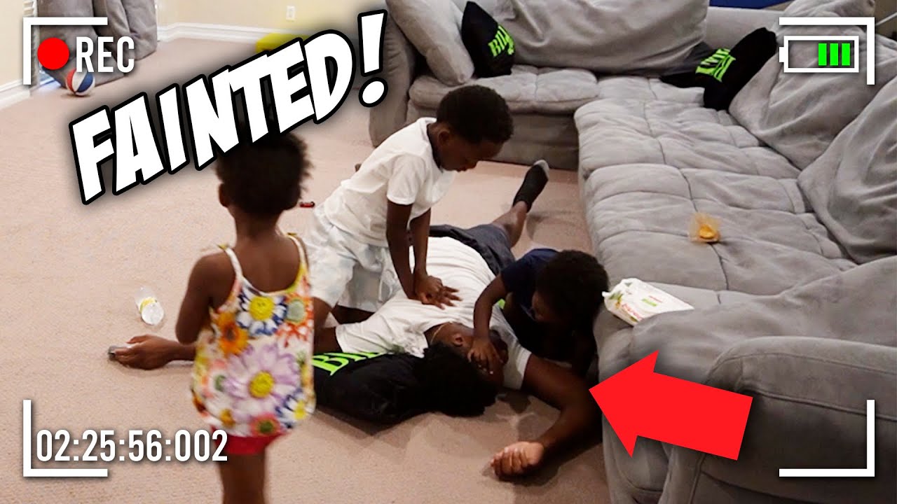 I FAINTED In Front Of My Kids To Get Their Reaction - YouTube