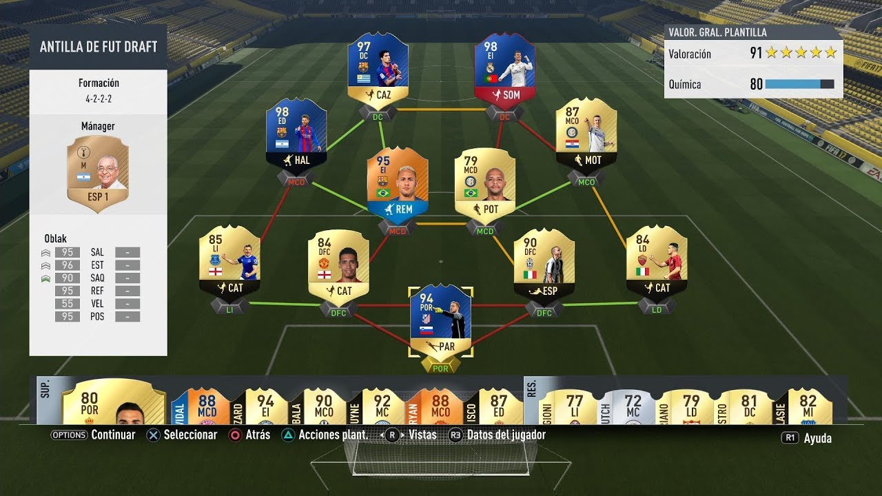 Jugando fut draft fifa 17 - YouTube
