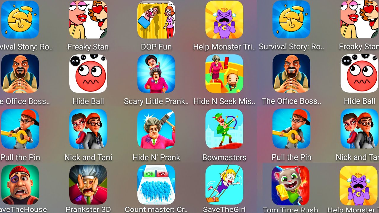 Count Master 3D,Freaky Stan,Tom Time Rush,Bowmasters,Scary Little ...