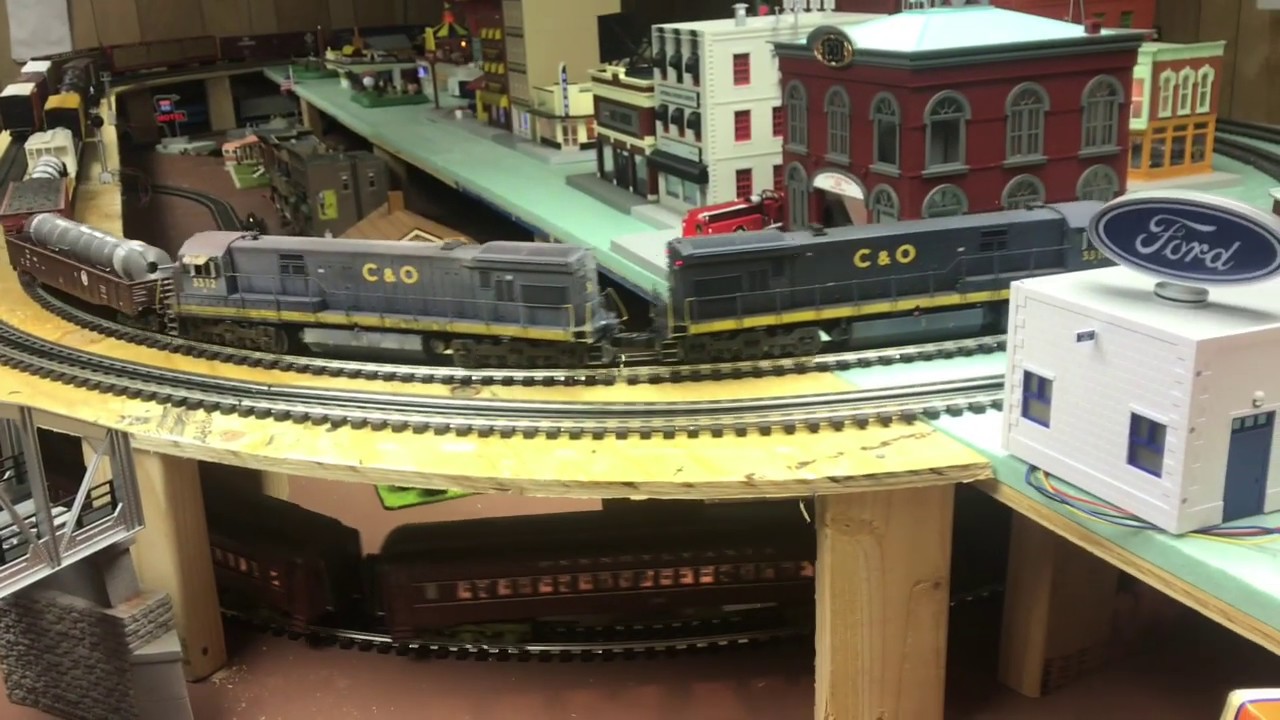 O Scale Hi-Rail Layout Running Session (MTH DCS LIONEL LEGACY) - YouTube