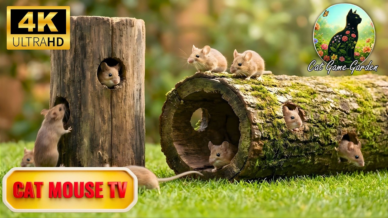 Cat TV Mouse Game 🐾 | Best Visuals: Mice Exploring Wild Jungle Maze 4K ...