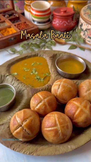🔥🍞 Masala Baati #recipe #cooking #shorts - YouTube