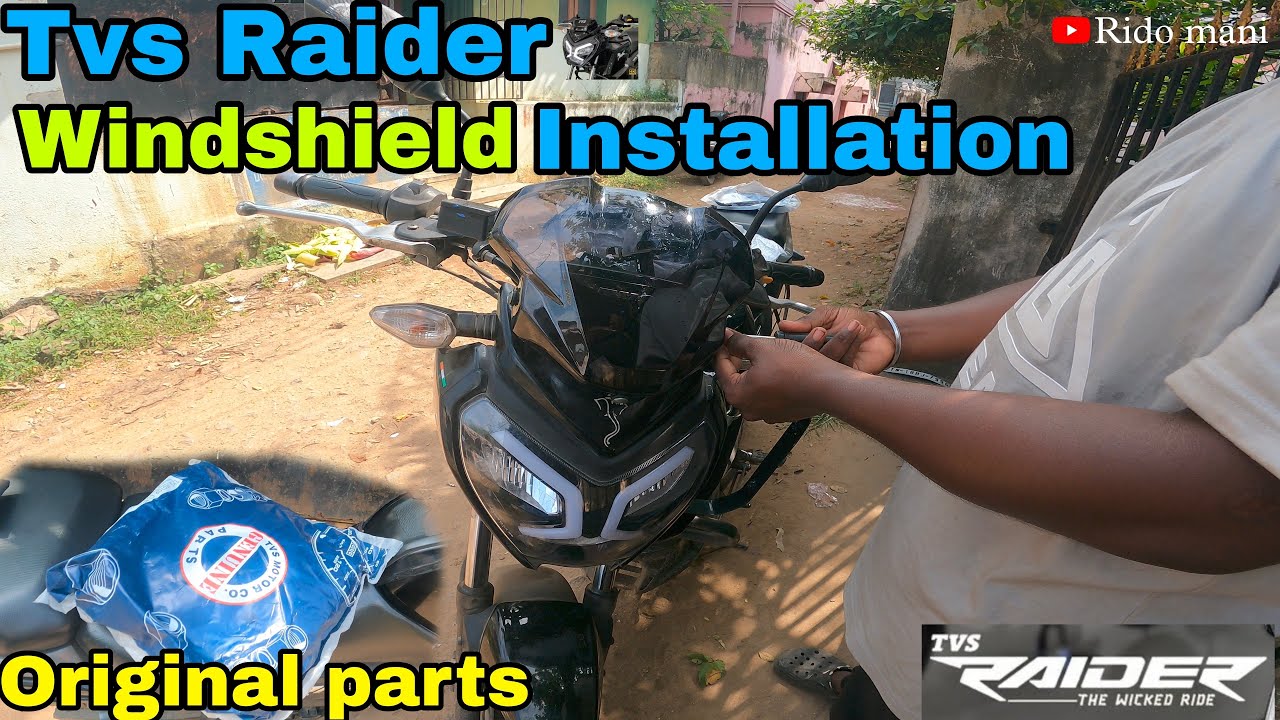 Tvs Raider original visor kit installation 🐎 | How to install bike ...