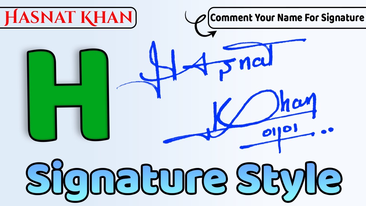 ️ Hasnat Khan Name Signature Style Request Done - YouTube