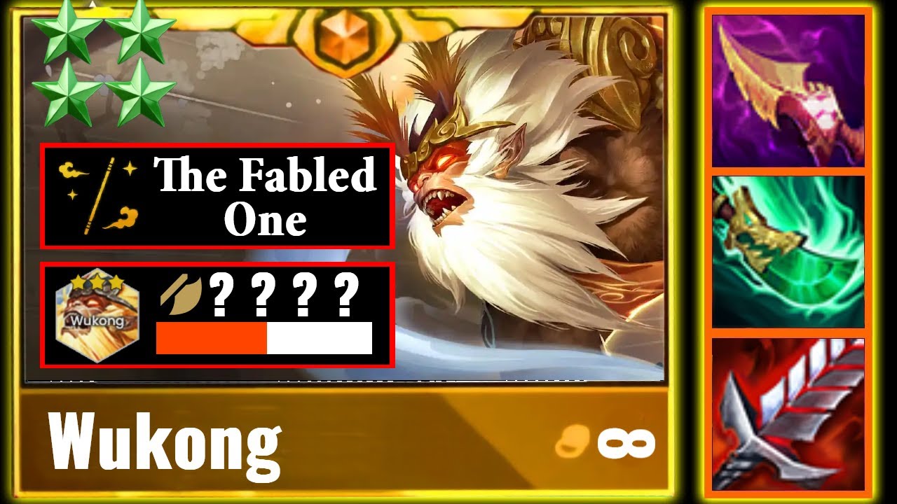 The Fabled One ⭐⭐⭐⭐4-Star Wukong ft. 8 Vanguard & 3 Fabled Comps | TFT ...