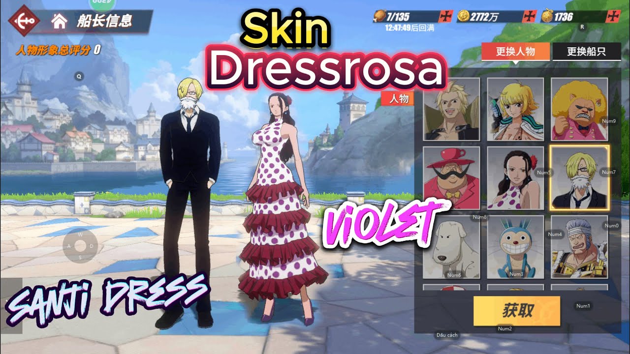 ĐÃ CÓ DOFLAMINGO & 2 SKIN NEW DRESSROSA VIOLET-SANJI-SƠ CẤP ACC SV2207 ...