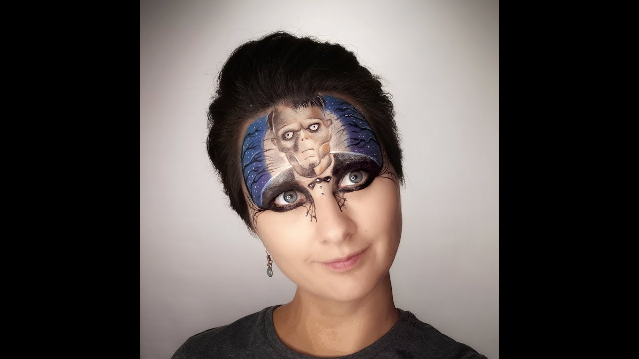 Addams Family Lurch Face Paint Design by Helene Rantzau - YouTube