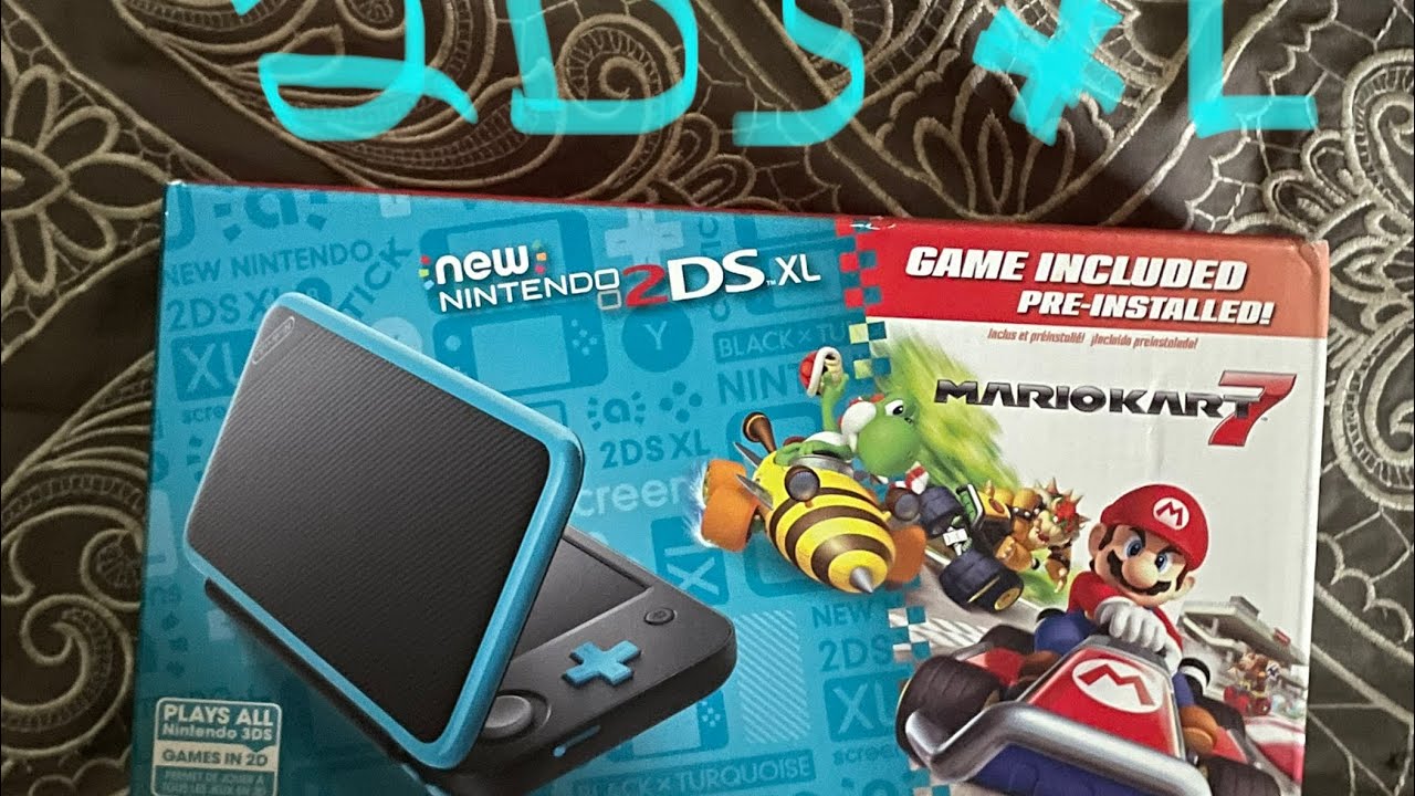 New Nintendo 2ds xl pre-install Mario kart 7 [Unboxing] - YouTube
