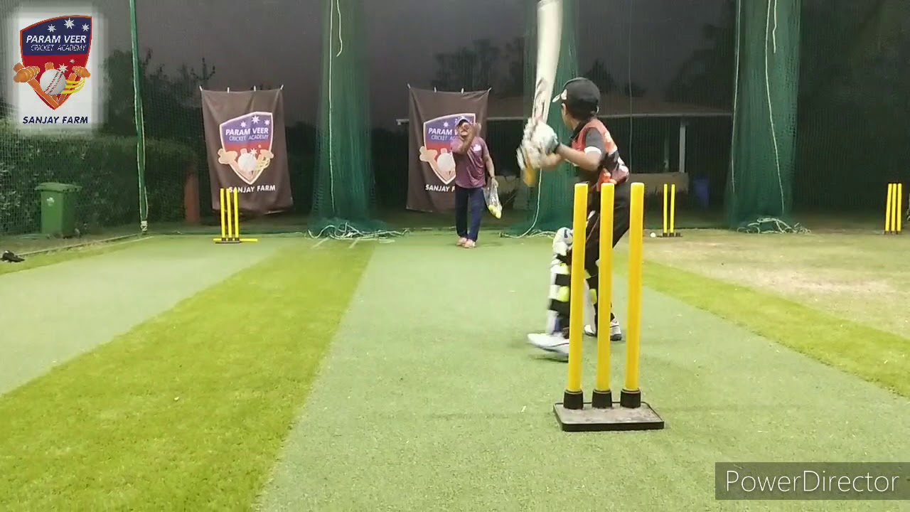 Dhyan Patel Learning Pull Shot at Param Veer Cricket Academy, Sanjay ...