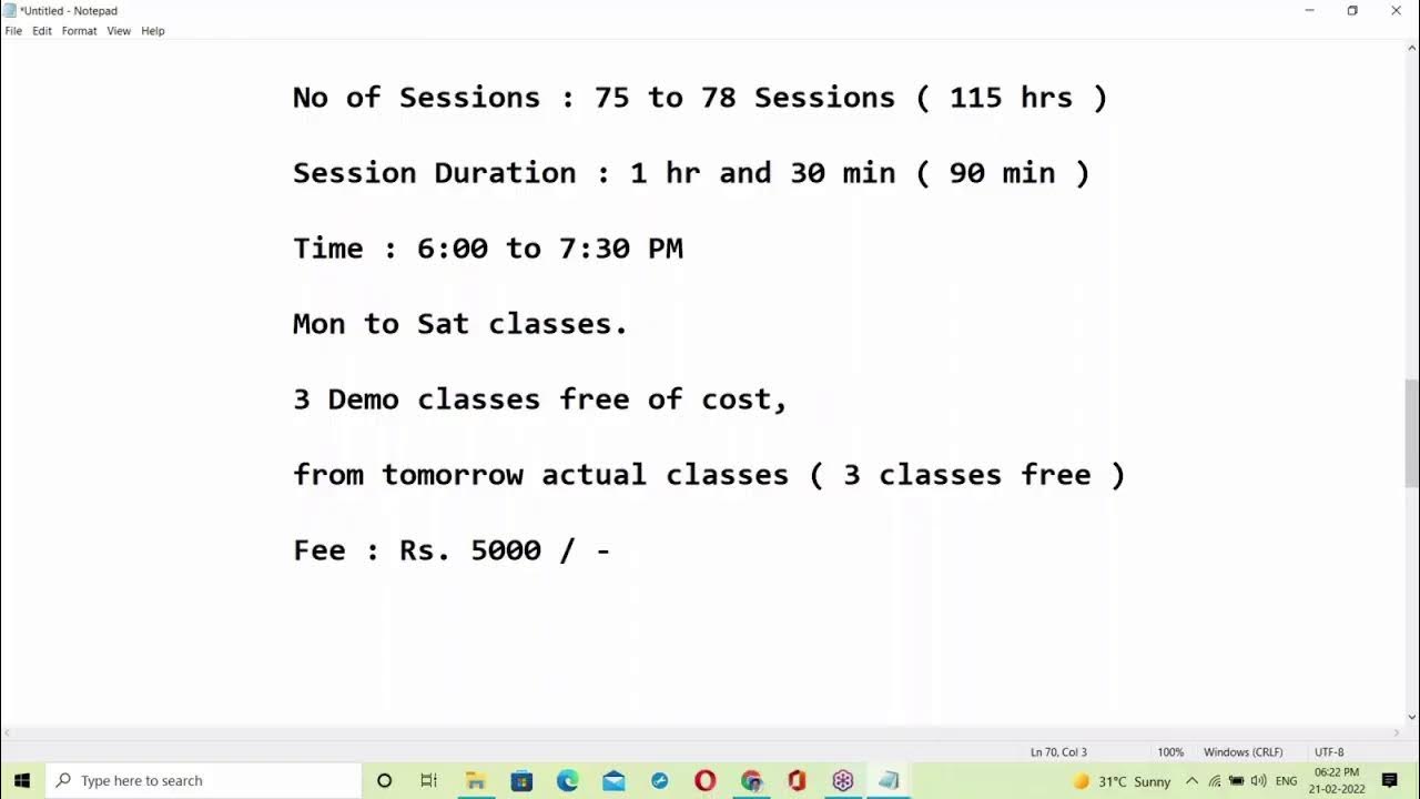 CORE JAVA by Mr. Nageswar Rao Sir - YouTube