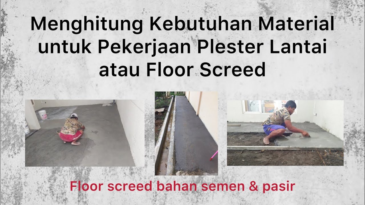 Estimator #18 - Menghitung Kebutuhan Material untuk Pekerjaan Plester ...