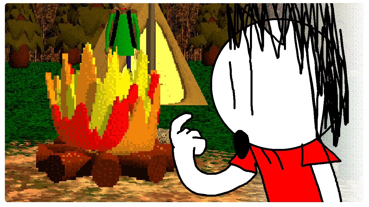 New Camping games! and a secret. [Baldi's Basics Plus V0.7] - YouTube