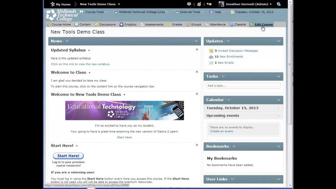 D2L V10.2 Using the Course Builder Tool Demo - YouTube