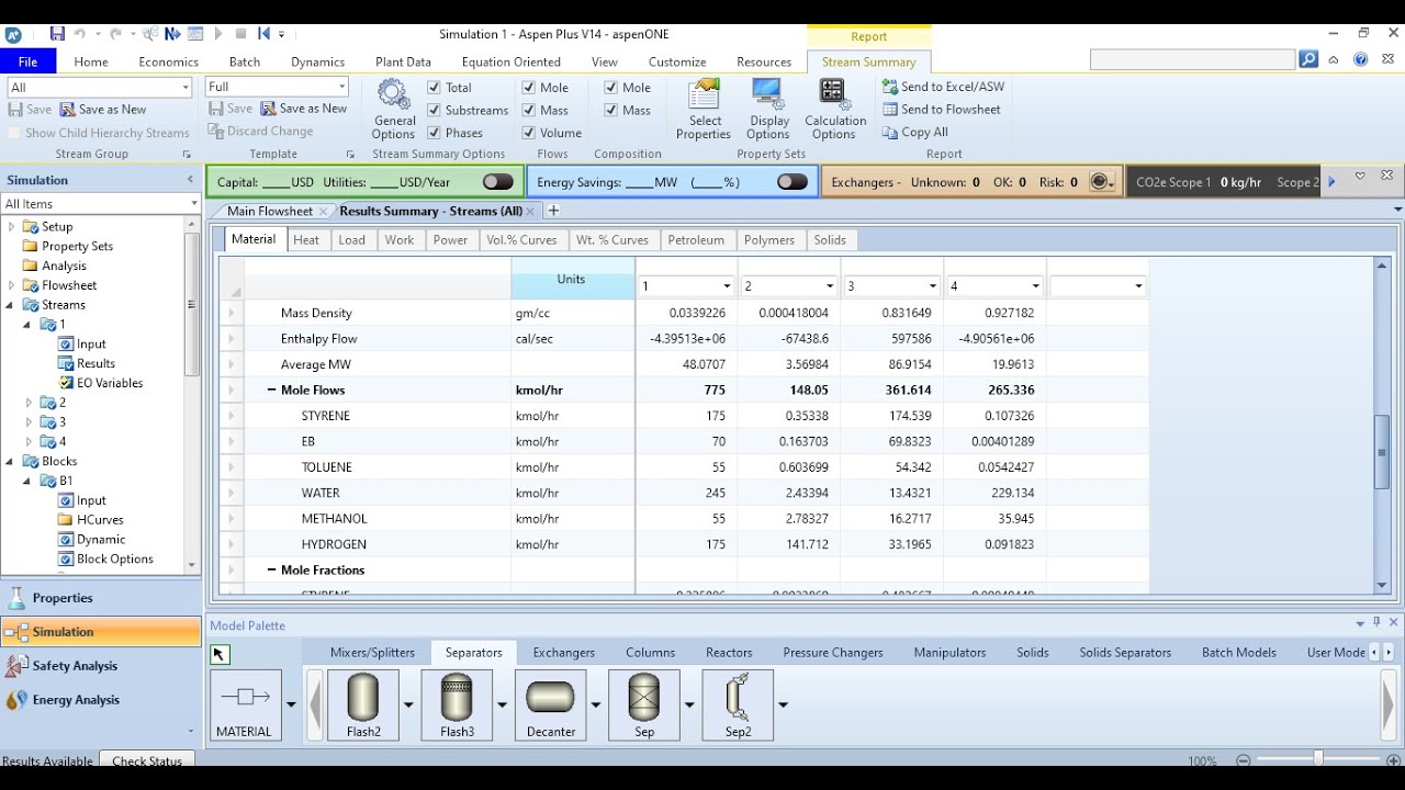 Three phase separator in Aspen Plus - YouTube