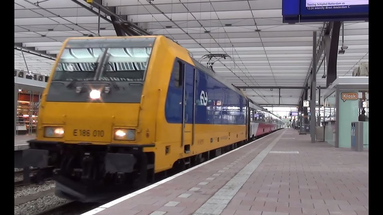 NS 186 010 + InterCity Direct vertrekt uit Station Rotterdam Centraal ...