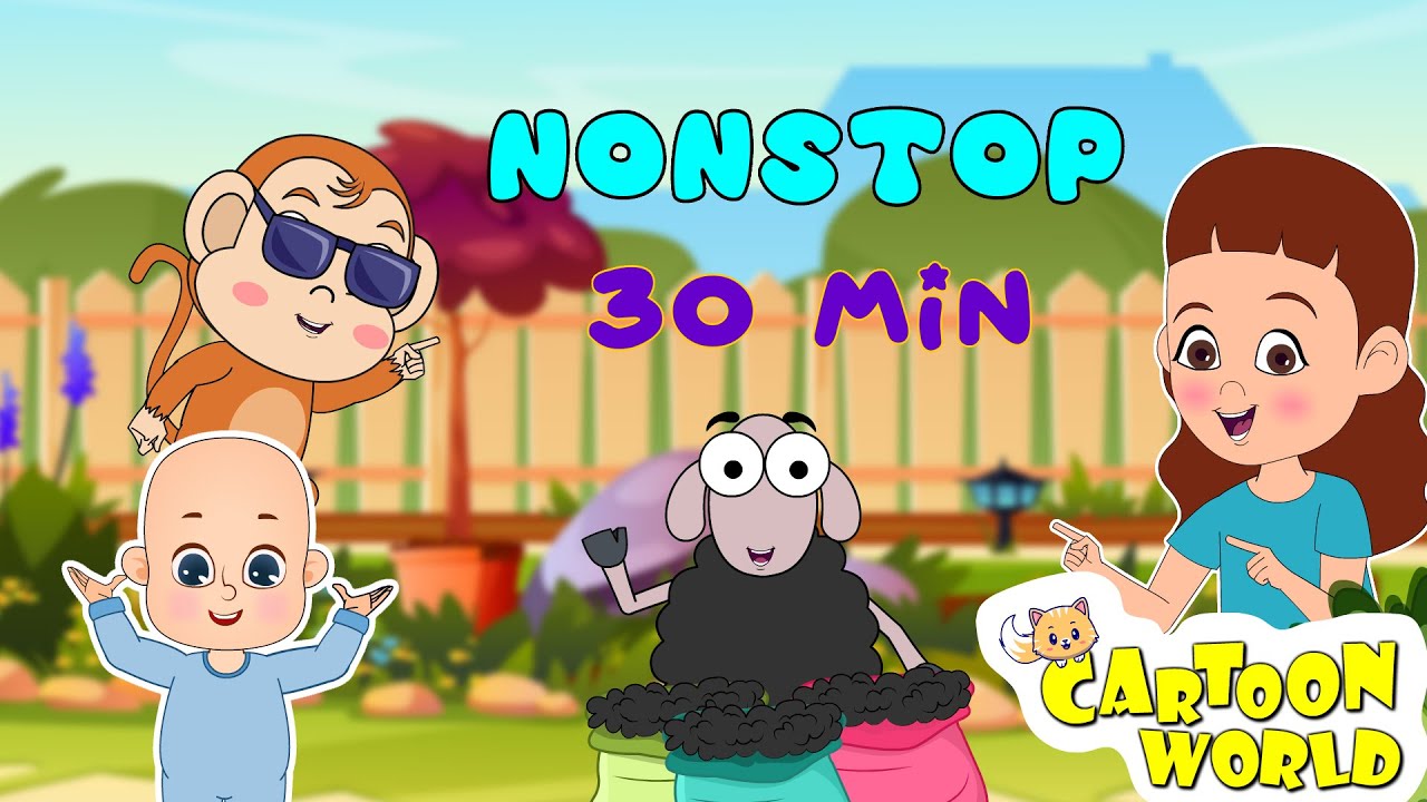 Non Stop English Nursery Rhymes | 30 min Special | Cartoon World ...