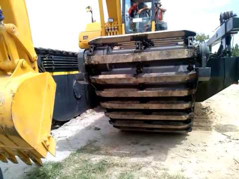 PONTOON EXTENSIBLE OF FLOATING AMPHIBIOUS EXCAVATOR SWAMP BACKHOE ...