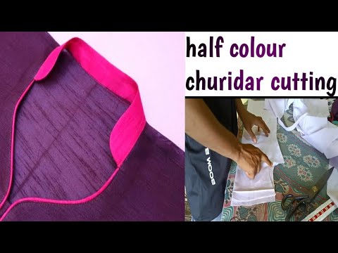 half collar churidar cutting education luckyfaishon - YouTube