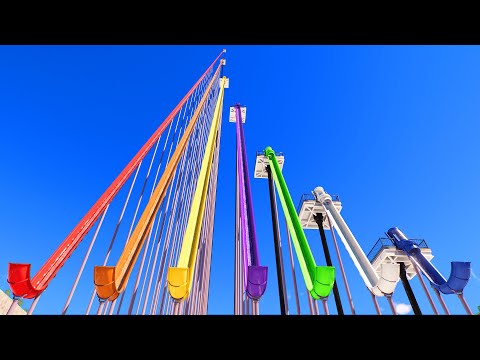 25 vs 1600 FT Trap Door Water Slides – Planet Coaster 2