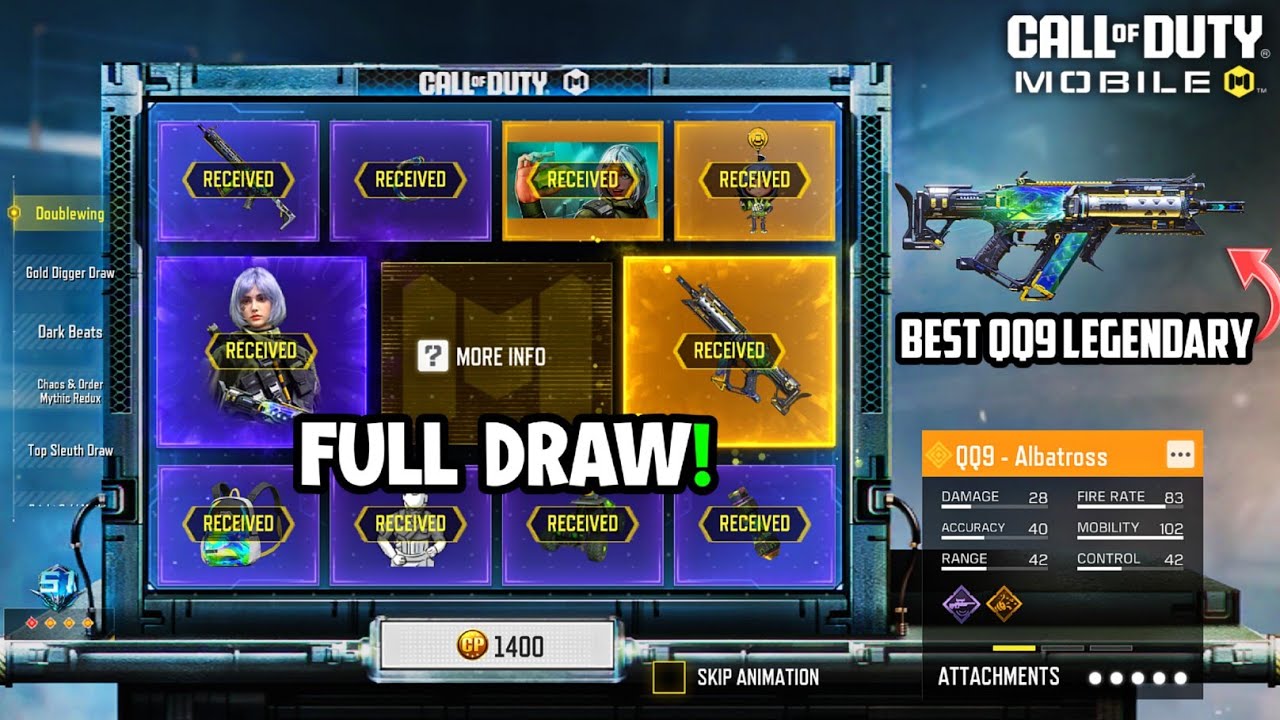Buying Legendary QQ9-ALBATROSS codm | Doublewing draw Cod Mobile - YouTube